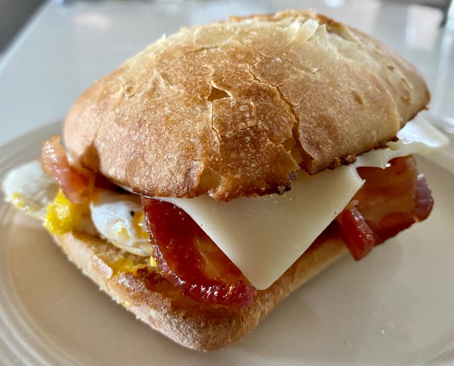 Ciabatta Breakfast Sandwich | TheCompanySheKeeps